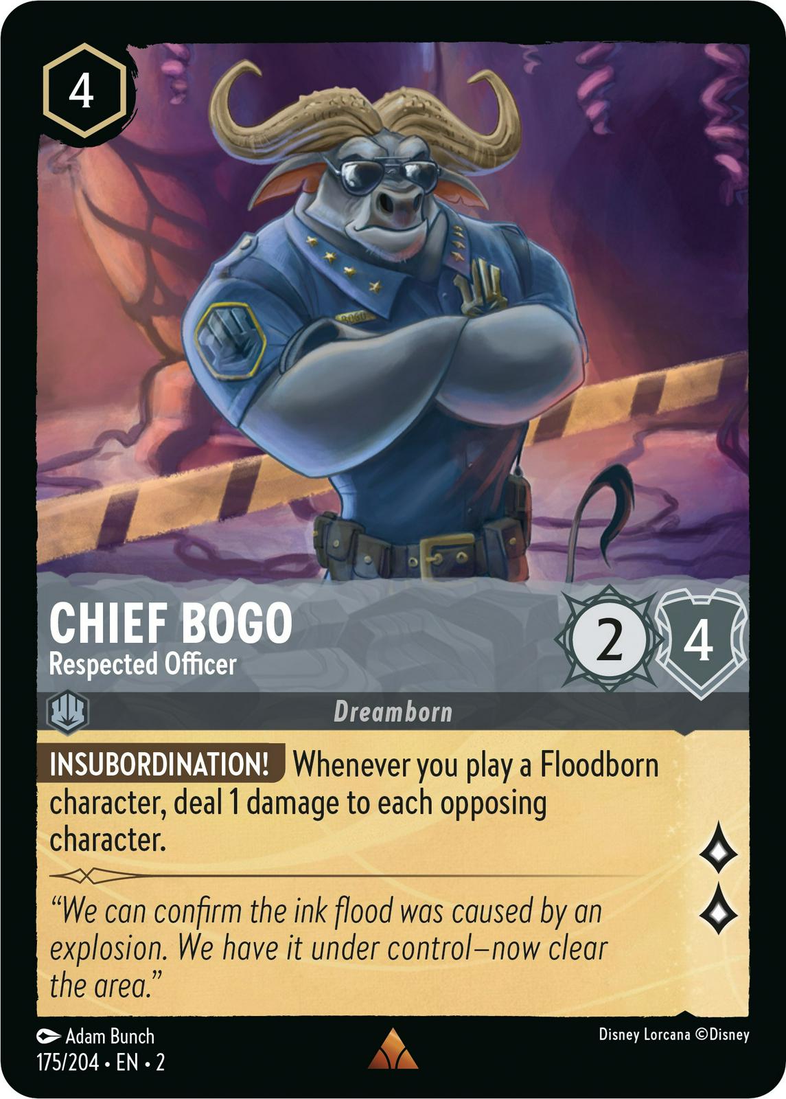 Chief Bogo - Respected Officer #175 Prices | Lorcana Rise of the ...