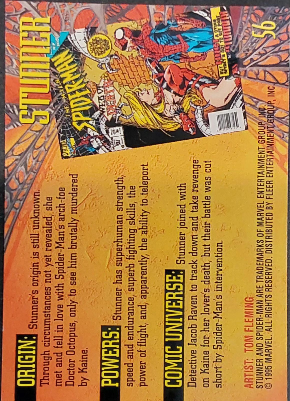 Stunner #56 Prices | Marvel 1995 Ultra Spider-Man | Marvel Cards