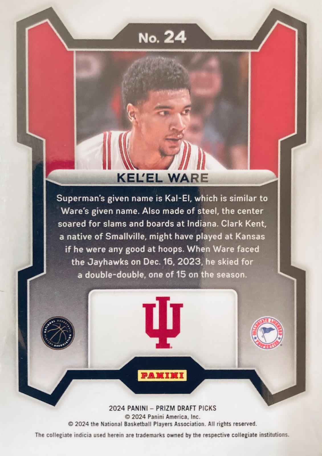Kel'el Ware #24 Prices [Rookie] | 2024 Prizm Draft Picks | Basketball Cards