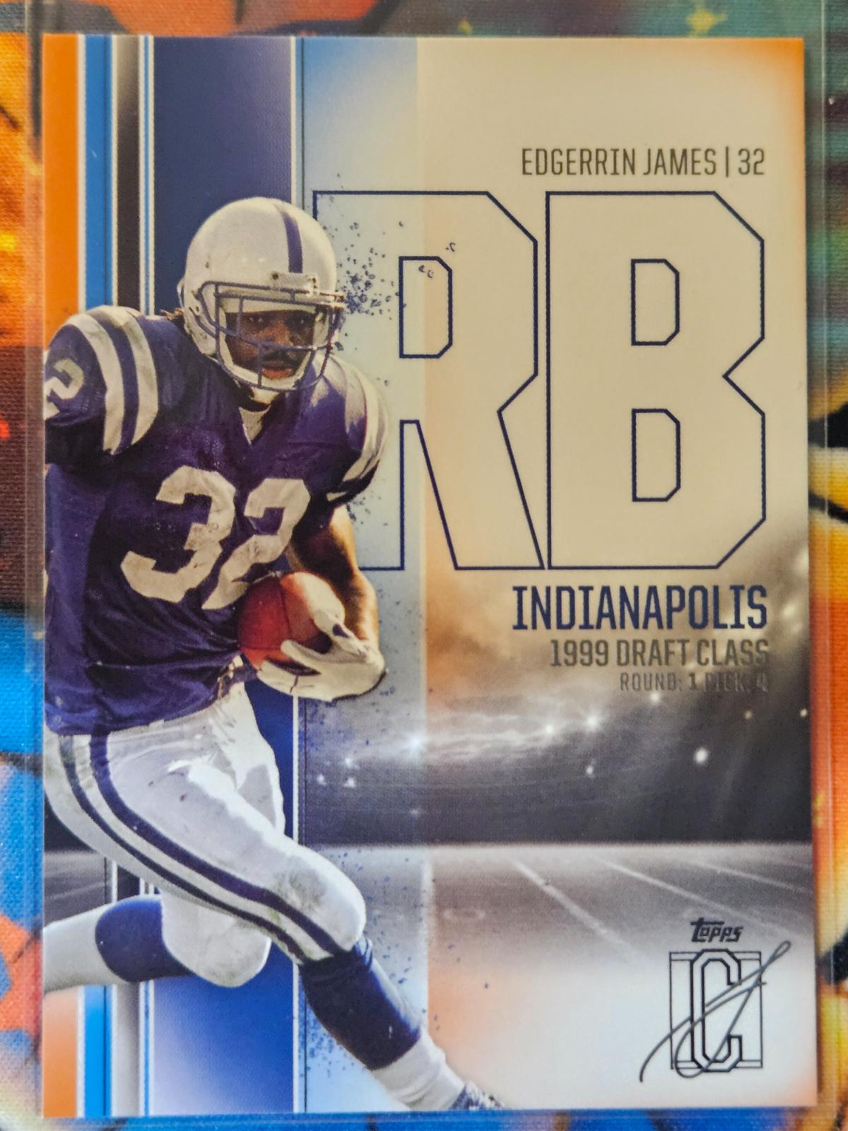 Edgerrin James [Blue Orange] #21 Prices | 2024 Topps Signature Class ...