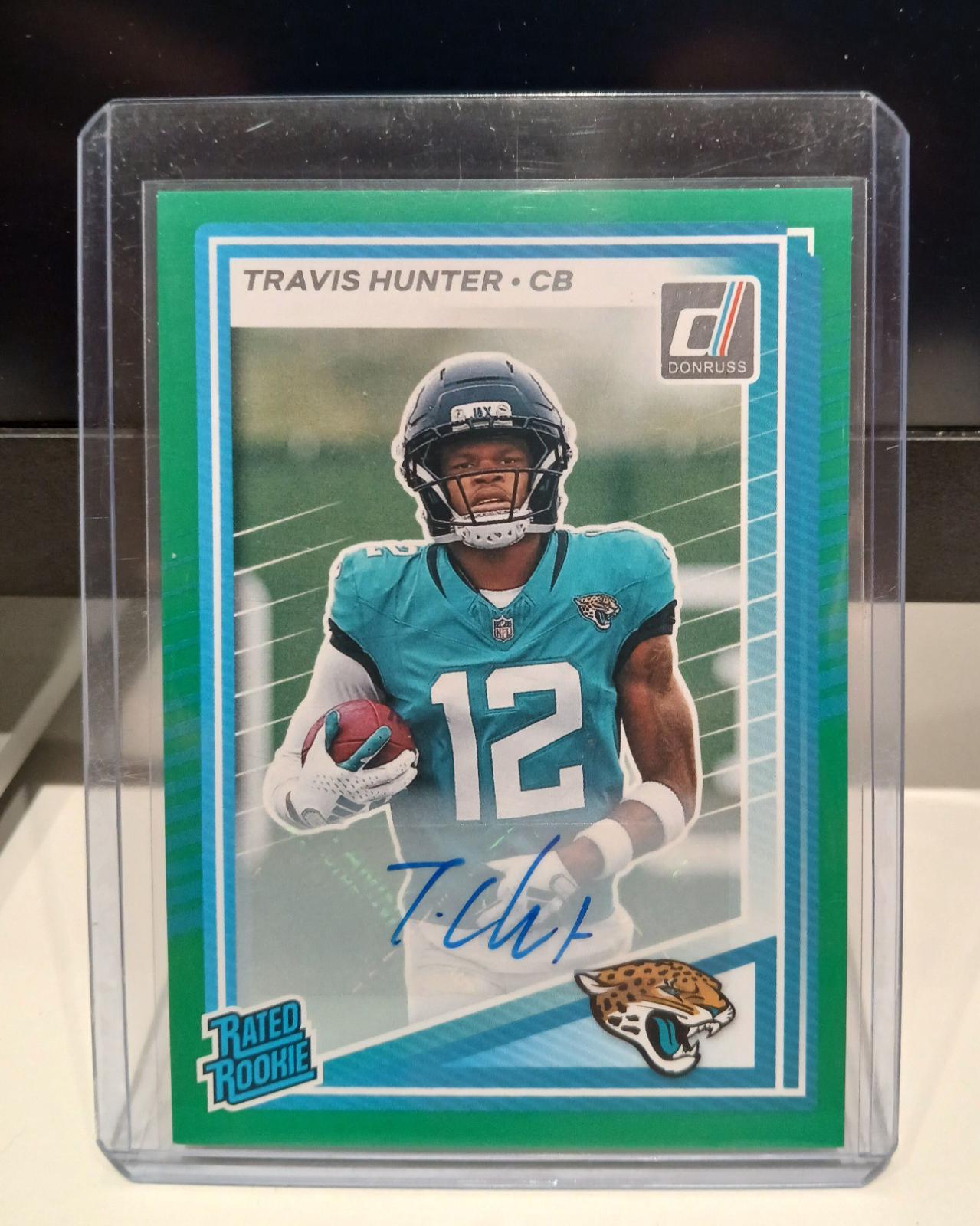 Travis Hunter [Green Autograph] #301 Prices | 2025 Panini Donruss ...