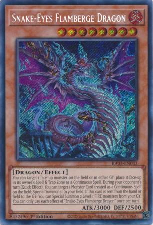 Snake-Eyes Flamberge Dragon [Secret Rare] RA03-EN033 Prices | YuGiOh ...