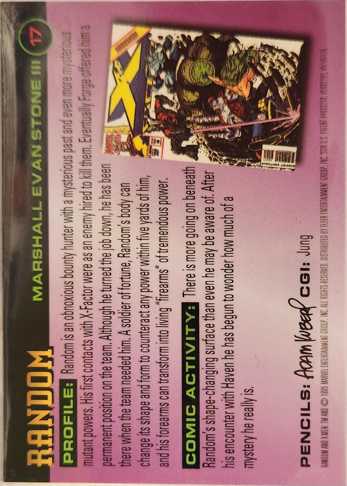 Random #17 Prices | Marvel 1995 Ultra X-Men All Chromium | Marvel Cards