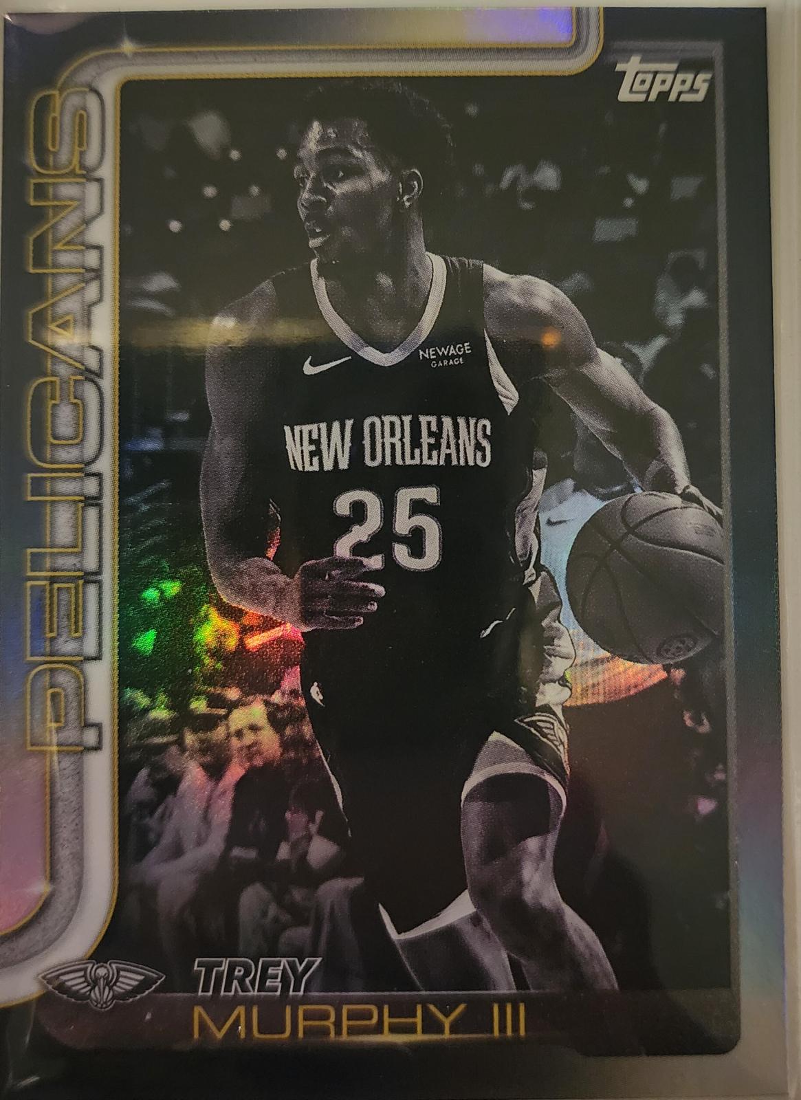 Prix de Trey Murphy III [Blackout] #190 | 2025 Topps | Carte de Basket-ball