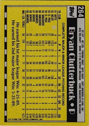 Bryan Clutterbuck #264 Prices | 1990 Topps | Baseball Cards