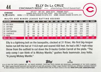 Elly De La Cruz #44 Prices [Rookie] | 2024 Topps Chrome | Baseball Cards