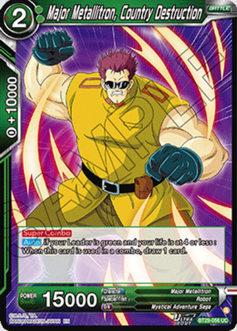 Major Metallitron, Country Destruction BT29-056 Prices | Dragon Ball ...