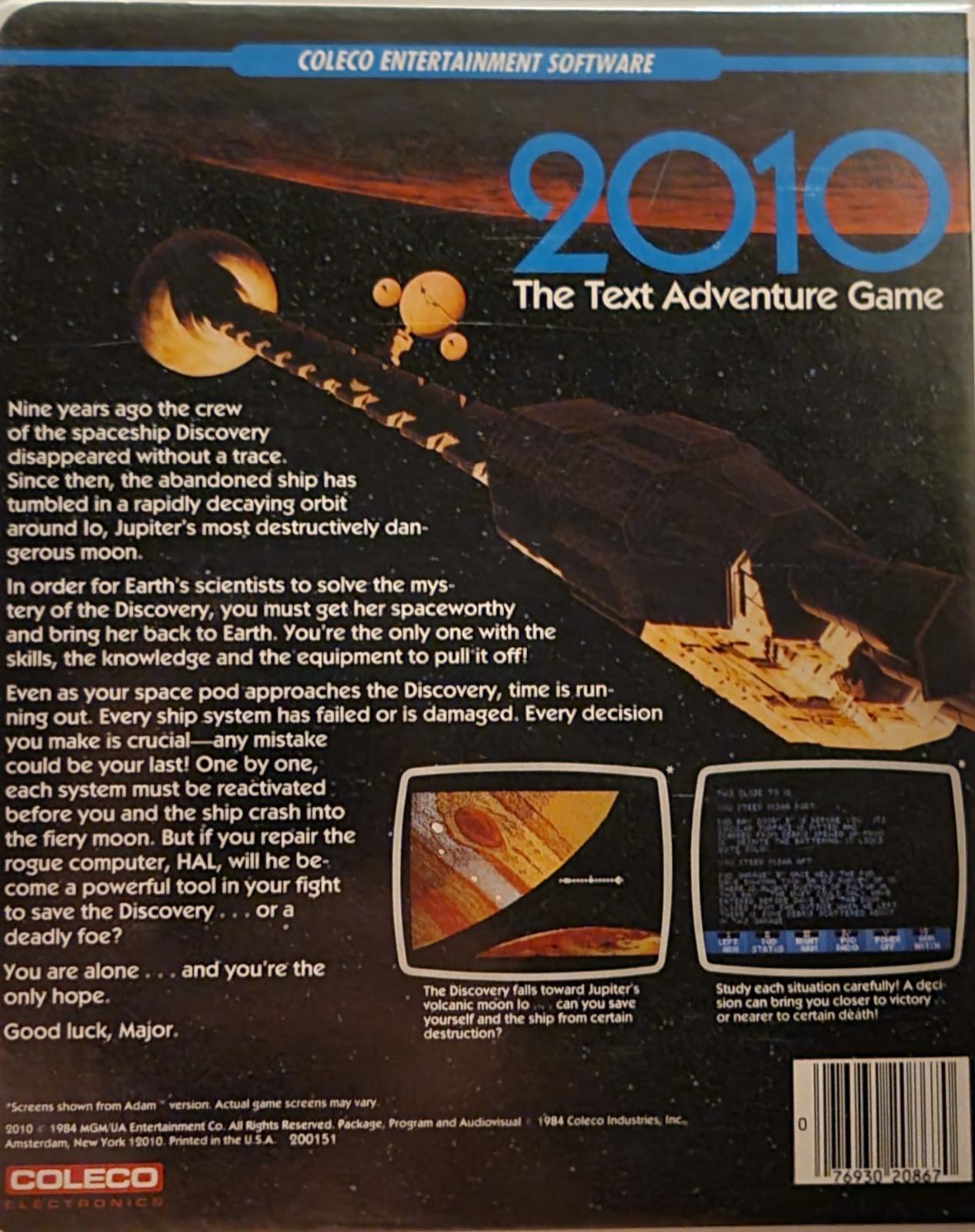 2010: The Text Adventure Game Prices Colecovision | Compare Loose, CIB ...