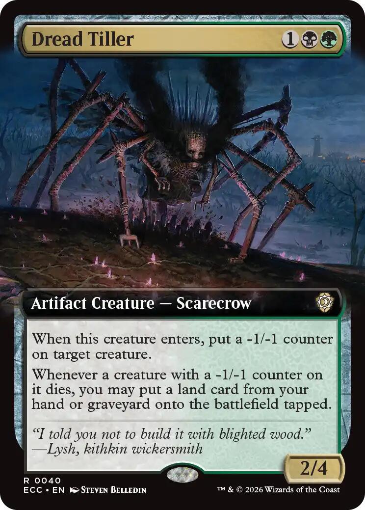 Dread Tiller [Extended Art] #40 Prices | Magic Lorwyn Eclipsed ...