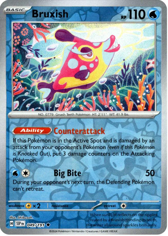 Bruxish [Reverse Holo] #49 Prices | Pokemon Surging Sparks | Pokemon Cards