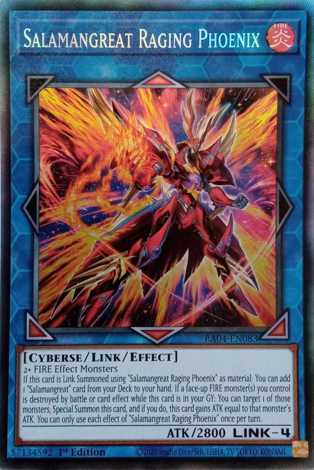 Salamangreat Raging Phoenix [Ultimate Rare] RA04-EN083 Prices | YuGiOh ...