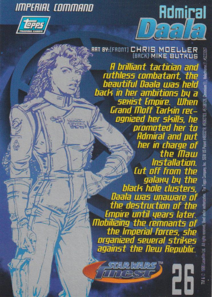 Admiral Daala #26 Prices | Star Wars 1996 Topps | Star Wars Cards
