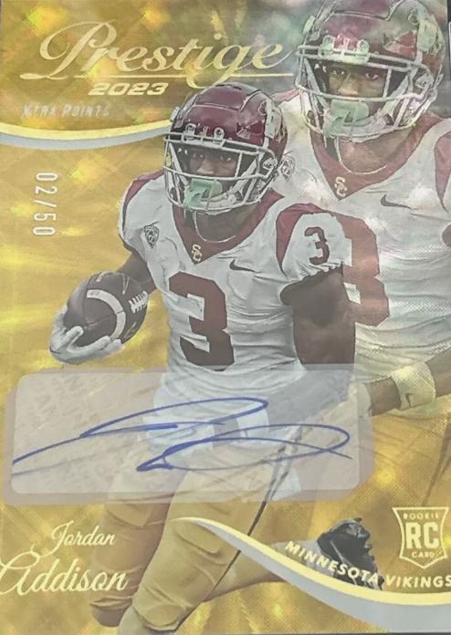 Jordan Addison [Signature Premium Gold] #352 Prices | 2023 Panini ...