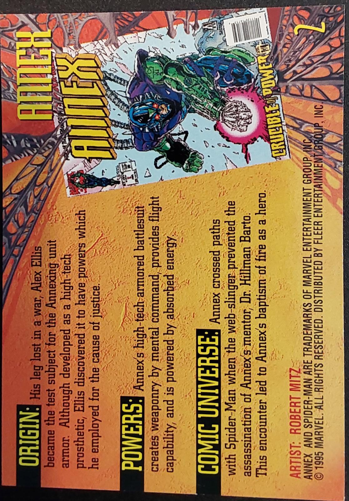 Annex #2 Prices | Marvel 1995 Ultra Spider-Man | Marvel Cards