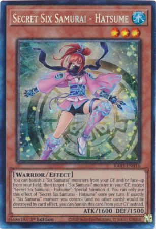 Secret Six Samurai - Hatsume [Collector's Rare] RA03-EN016 Prices ...