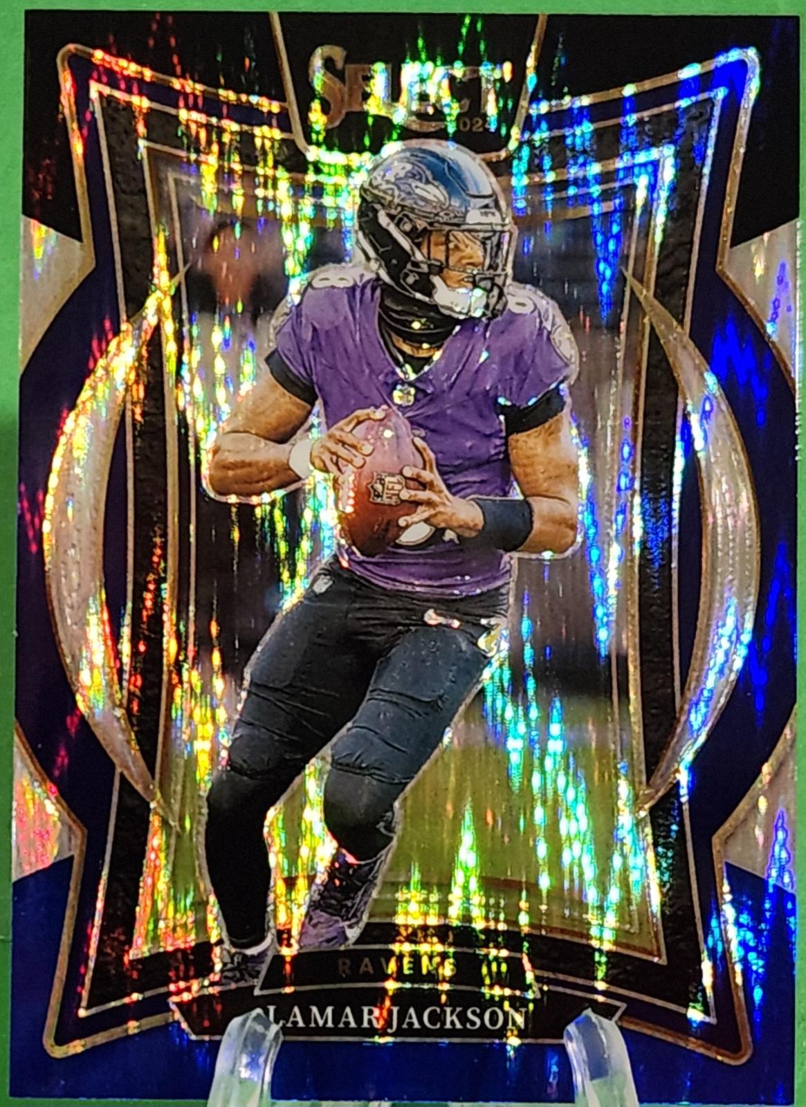 Lamar Jackson [Black Blue Prizm Shock] #35 Prices | 2024 Panini Select ...