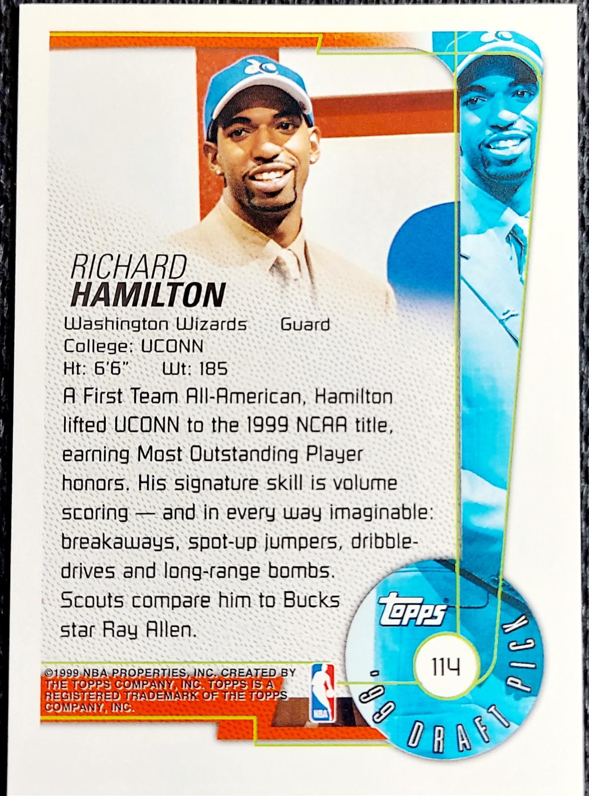 Richard Hamilton #114 Prices [Rookie] | 1999 Topps | Basketball Cards