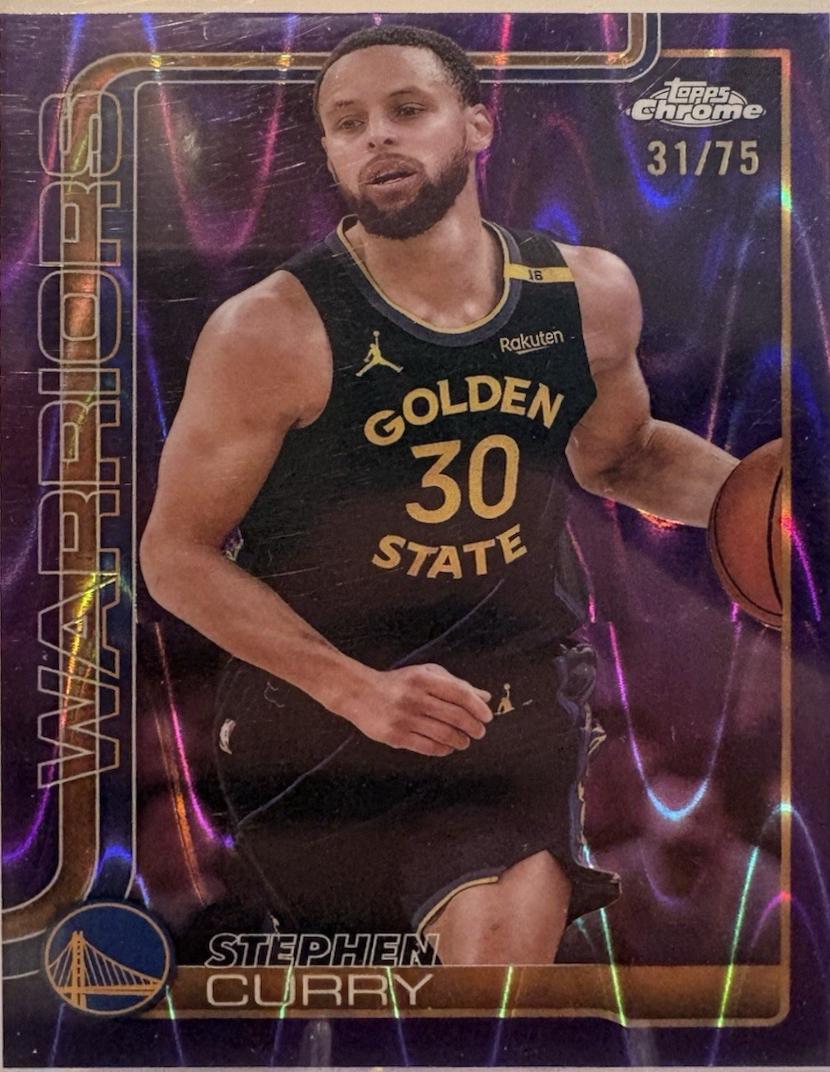 Stephen Curry [Refractor Purple] #201 Prices | 2025 Topps Chrome ...