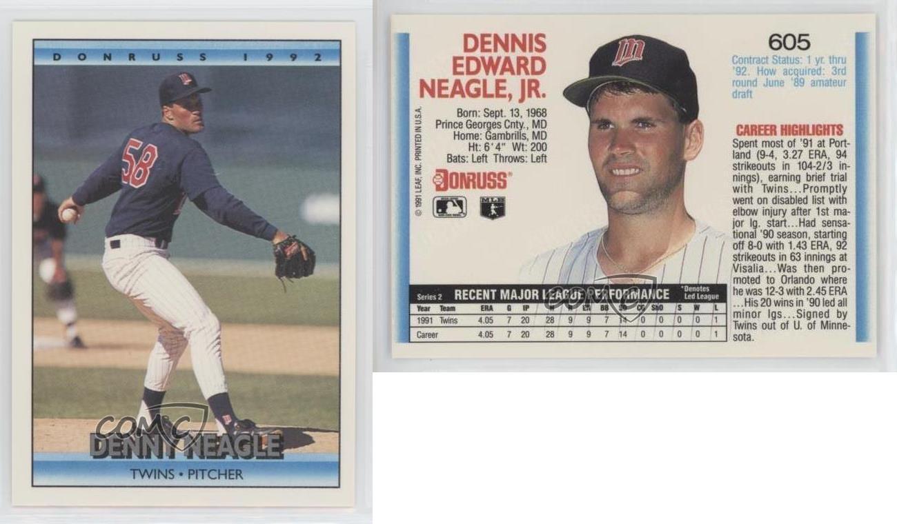 Denny Neagle #605 Prices | 1992 Donruss | Baseball Cards