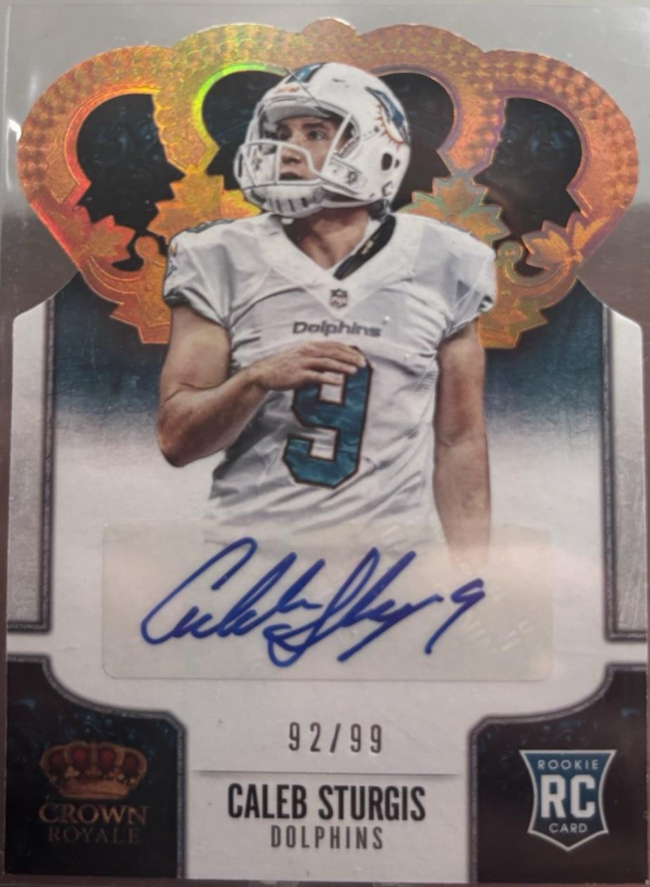 Caleb Sturgis [Signature Die Cut Bronze Holo] #115 Prices | 2013 Panini ...