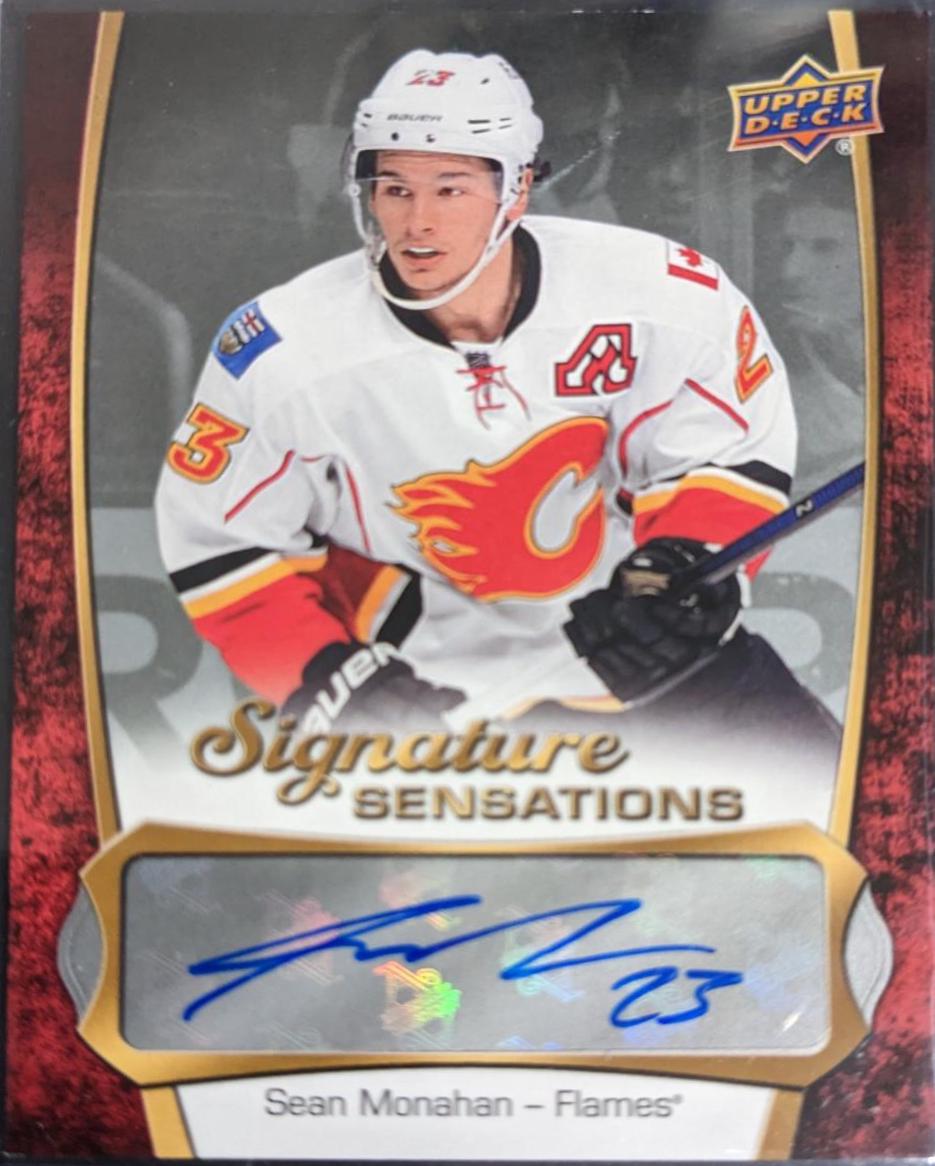 Sean Monahan [Signature Sensations] #SS-SM Prices | 2016 Upper Deck ...