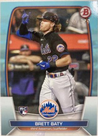 Brett Baty [Sky Blue] #80 Prices | 2023 Bowman | Baseball Cards