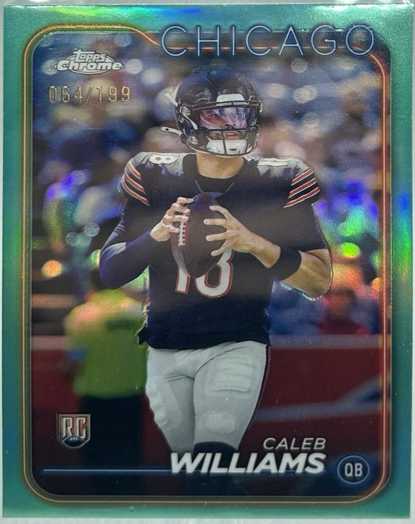 Caleb Williams [Aqua Refractor] #202 Prices | 2024 Topps Chrome ...
