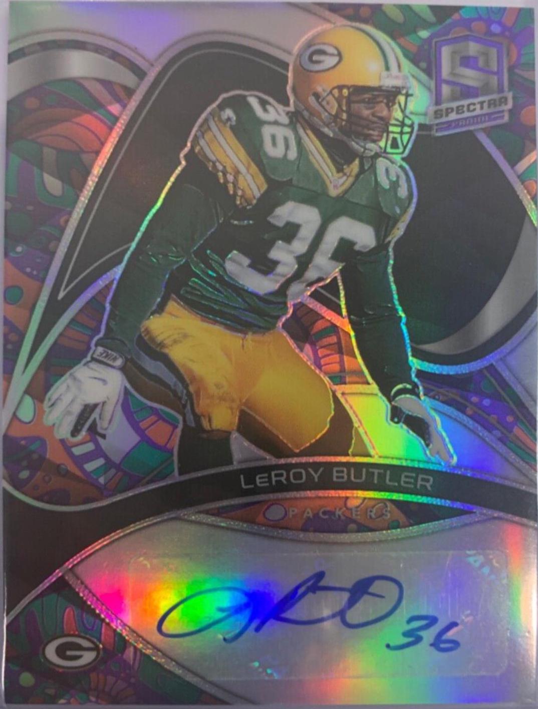 LeRoy Butler [Psychedelic] #SIG-LRB Prices | 2022 Panini Spectra ...