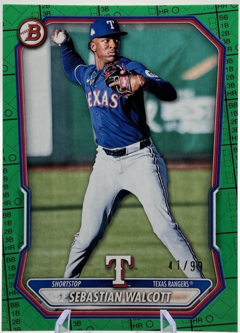 Sebastian Walcott [Green Border] #BP-51 Preise | 2026 Bowman Paper ...