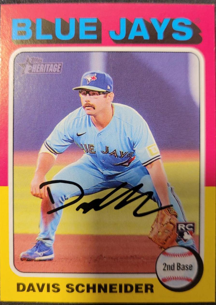 Davis Schneider #425 Prices [Rookie] | 2024 Topps Heritage | Baseball Cards