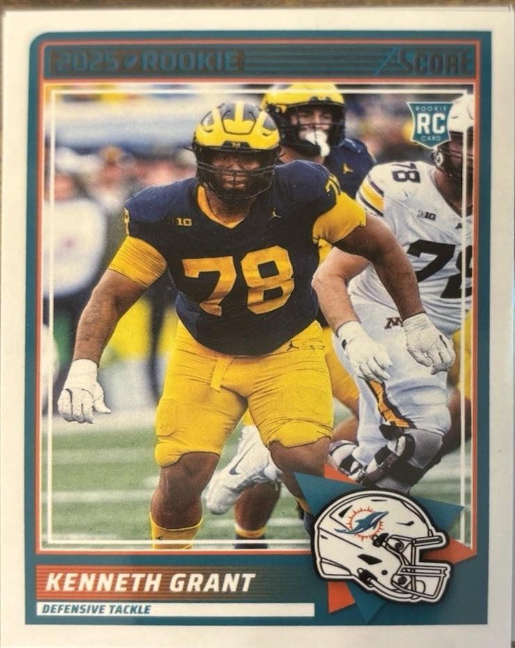 Kenneth Grant #33 Prices | 2025 Panini Score Rookie | Football Cards