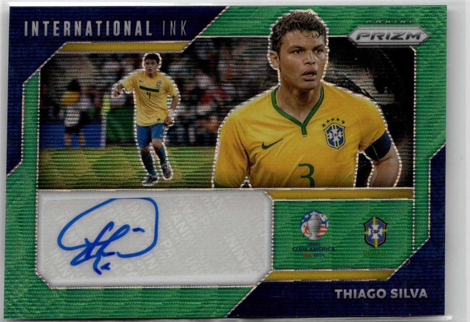 Thiago Silva [Green Wave] #II-TSA Prices | 2024 Panini Prizm Copa ...