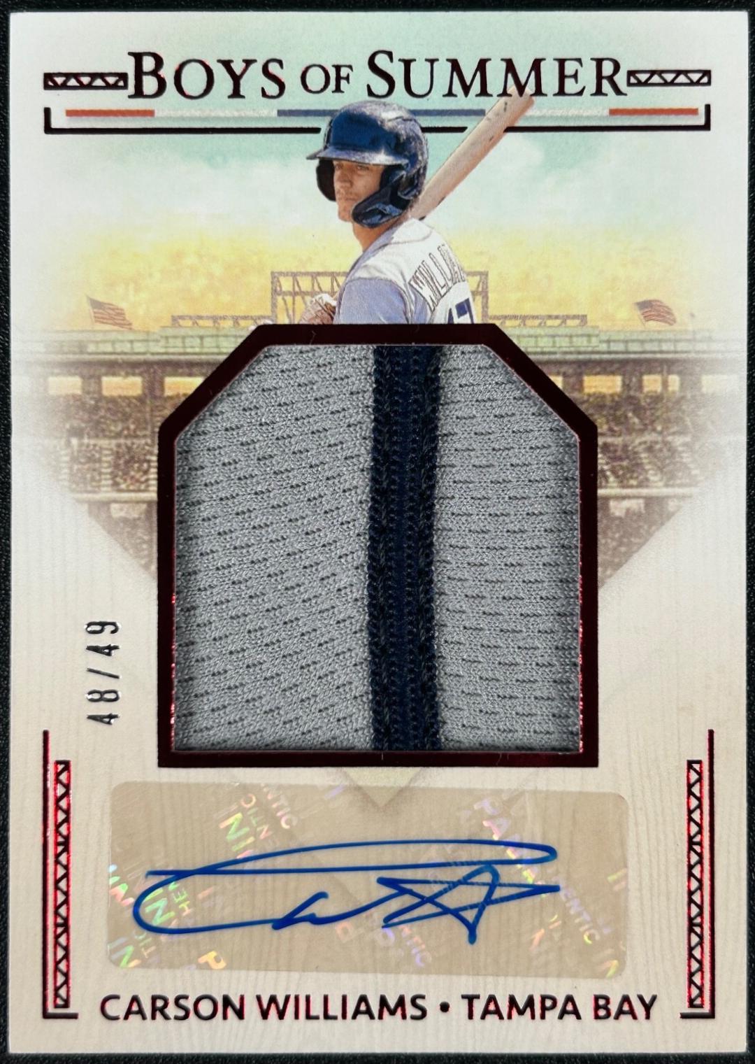 Carson Williams [Red] #JMS-CW Prices | 2024 Panini Boys of Summer Jumbo ...