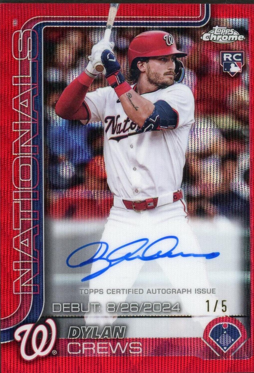 Dylan Crews [Red Wave Refractor] #CRDA-DC Prices [Rookie] | 2025 Topps ...