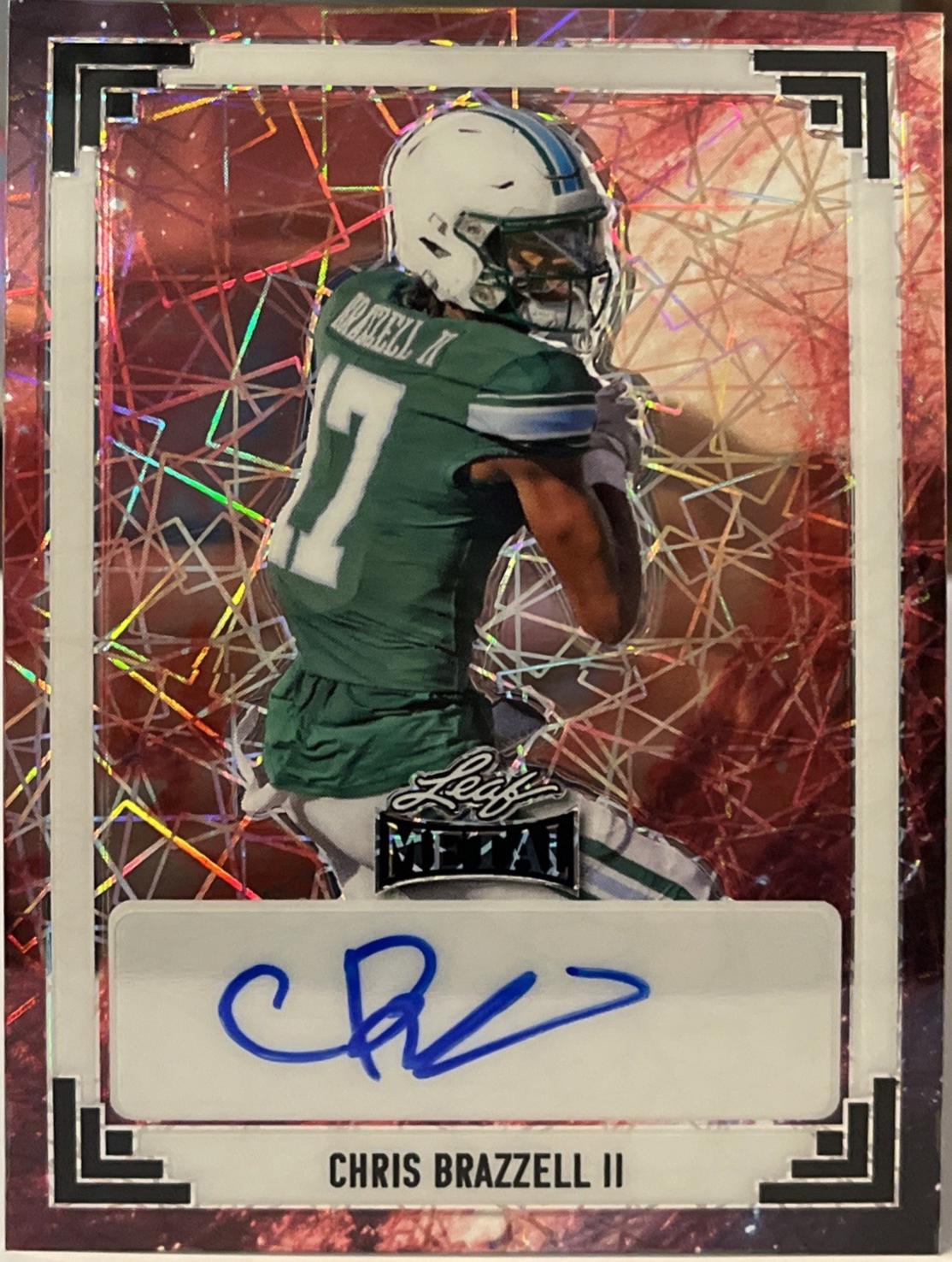 Chris Brazzell II [Red Wave] #91A-CB1 Prices | 2024 Leaf Metal 1991 Autograph | Football Cards