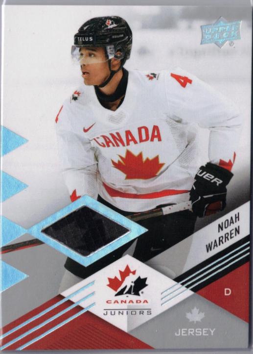 Noah Warren [Jersey] #12 Prices | 2024 Upper Deck Team Canada Juniors ...