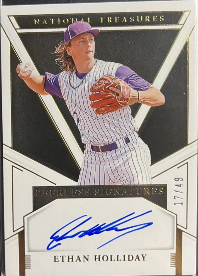 Ethan Holliday #9 Prices | 2025 Panini National Treasures Peerless ...
