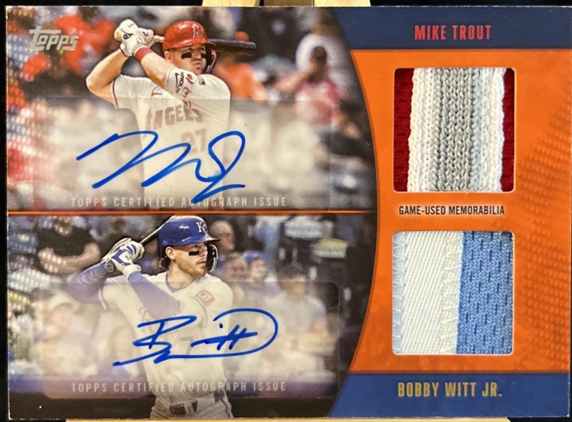 Mike Trout / Bobby Witt Jr. [Orange] #MLMDA-TWJ Prices | 2025 Topps ...