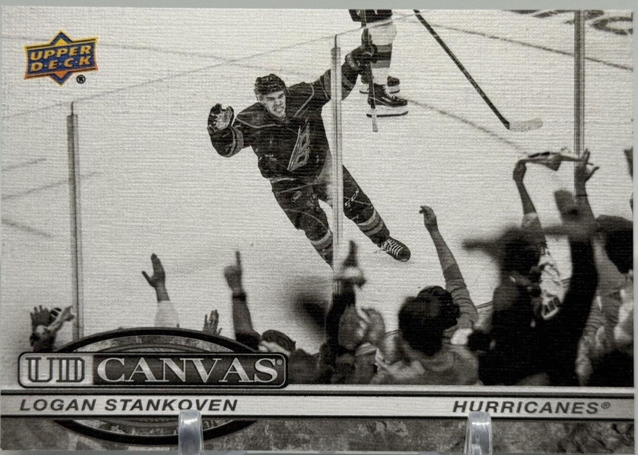 Logan Stankoven [Black White] #C-70 Prices | 2025 Upper Deck UD Canvas ...
