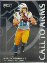 Justin Herbert #CA19 Prices | 2020 Panini Playoff Call to Arms ...