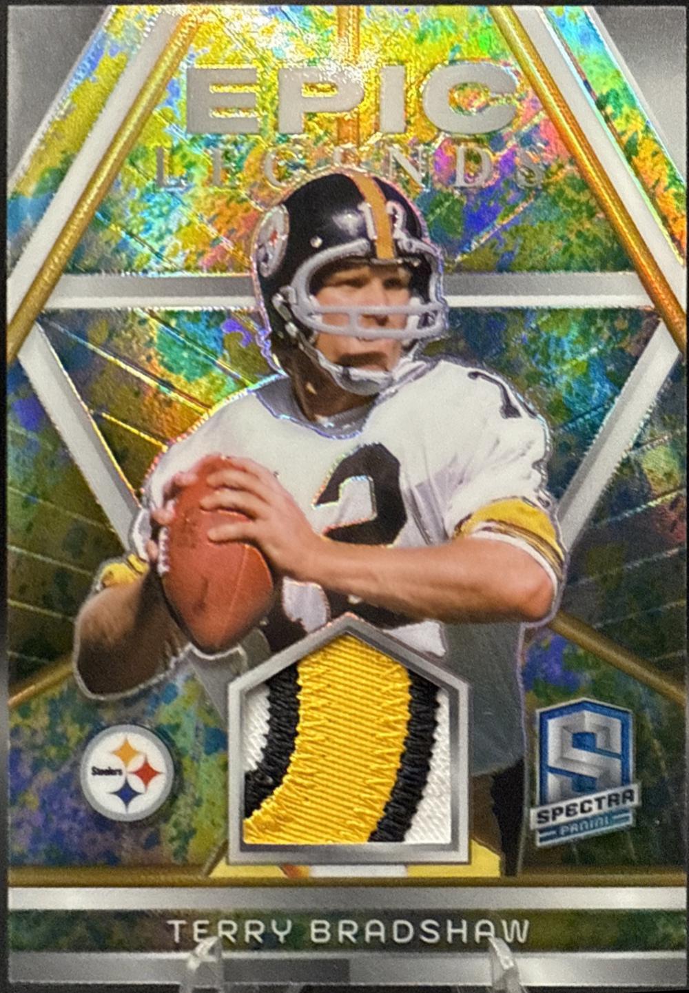 Terry Bradshaw [Splatter Neon] #ELM-TBW Prices | 2024 Panini Spectra ...