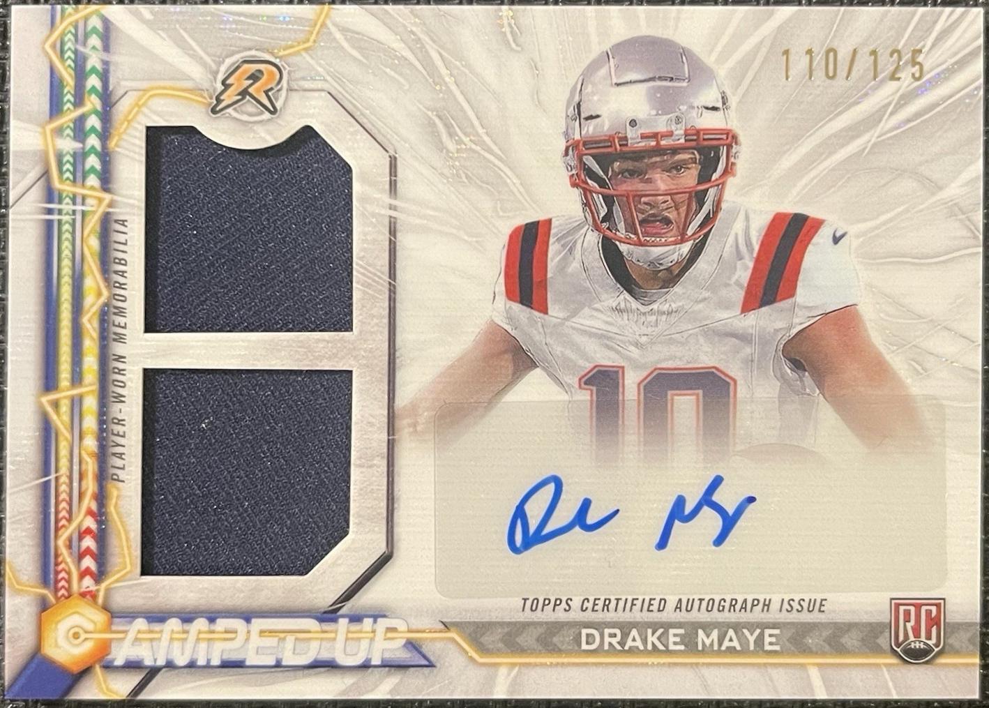 Drake Maye [White Surge] #AU-DM Prices | 2024 Topps Resurgence Amped Up ...