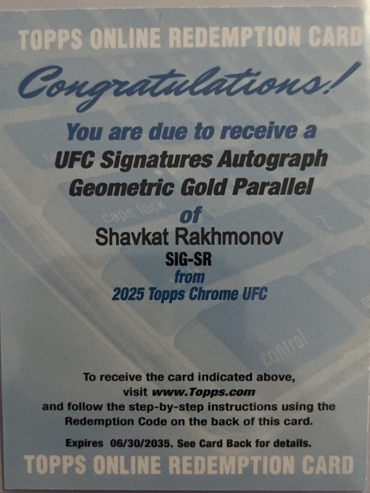 Shavkat Rakhmonov [Geometric Gold Refractor] #SIG-SR Prices | 2025 ...
