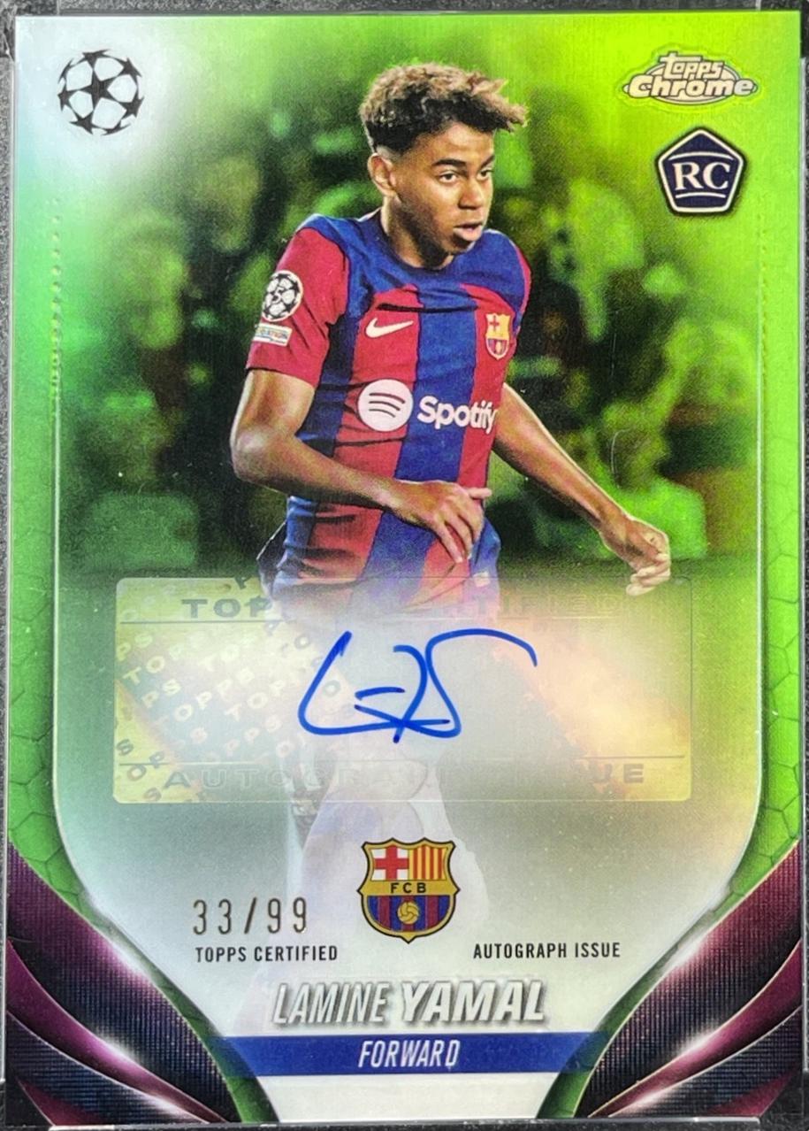 Lamine Yamal [Neon Green Refractor] #CA-LY Prices | 2023 Topps Chrome ...
