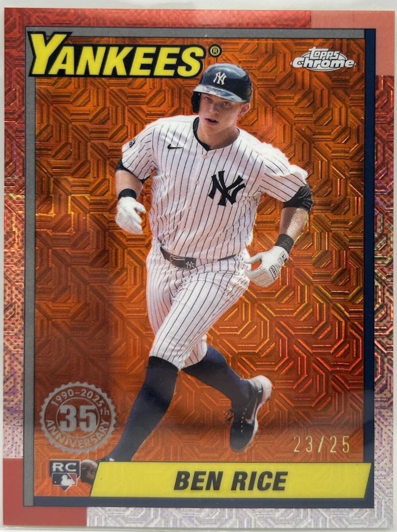 Ben Rice [Orange] #T90C-86 Prices | 2025 Topps 1990 Chrome | Baseball Cards