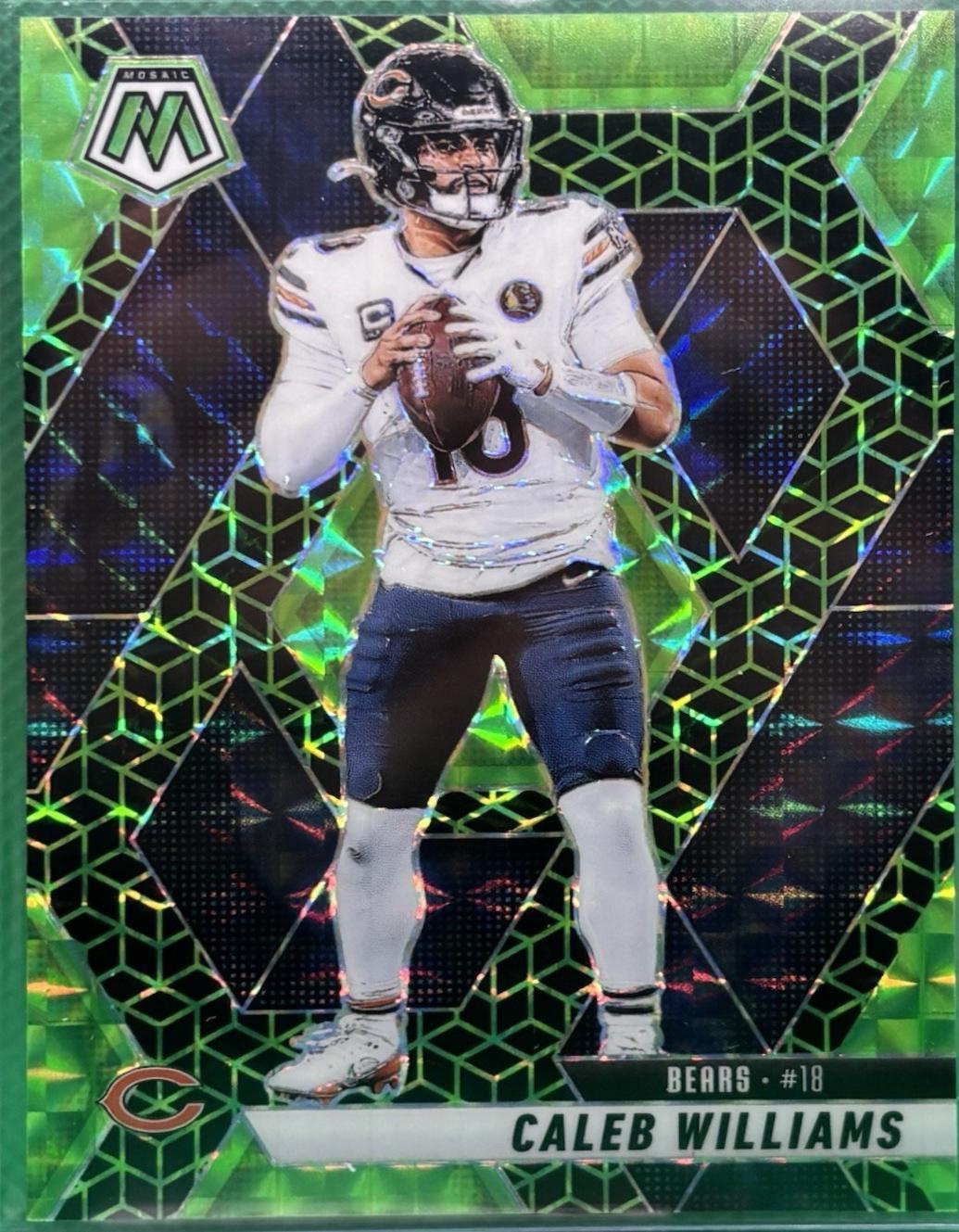 Caleb Williams [Mosaic Green Spectris] #22 Prices | 2025 Panini Mosaic ...