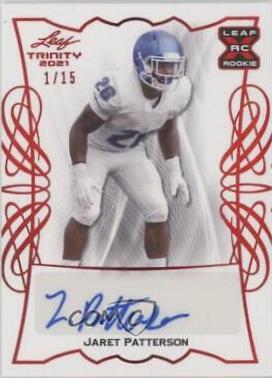 Jaret Patterson [Red] #BA-JP1 Prices | 2021 Leaf Trinity Signatures ...