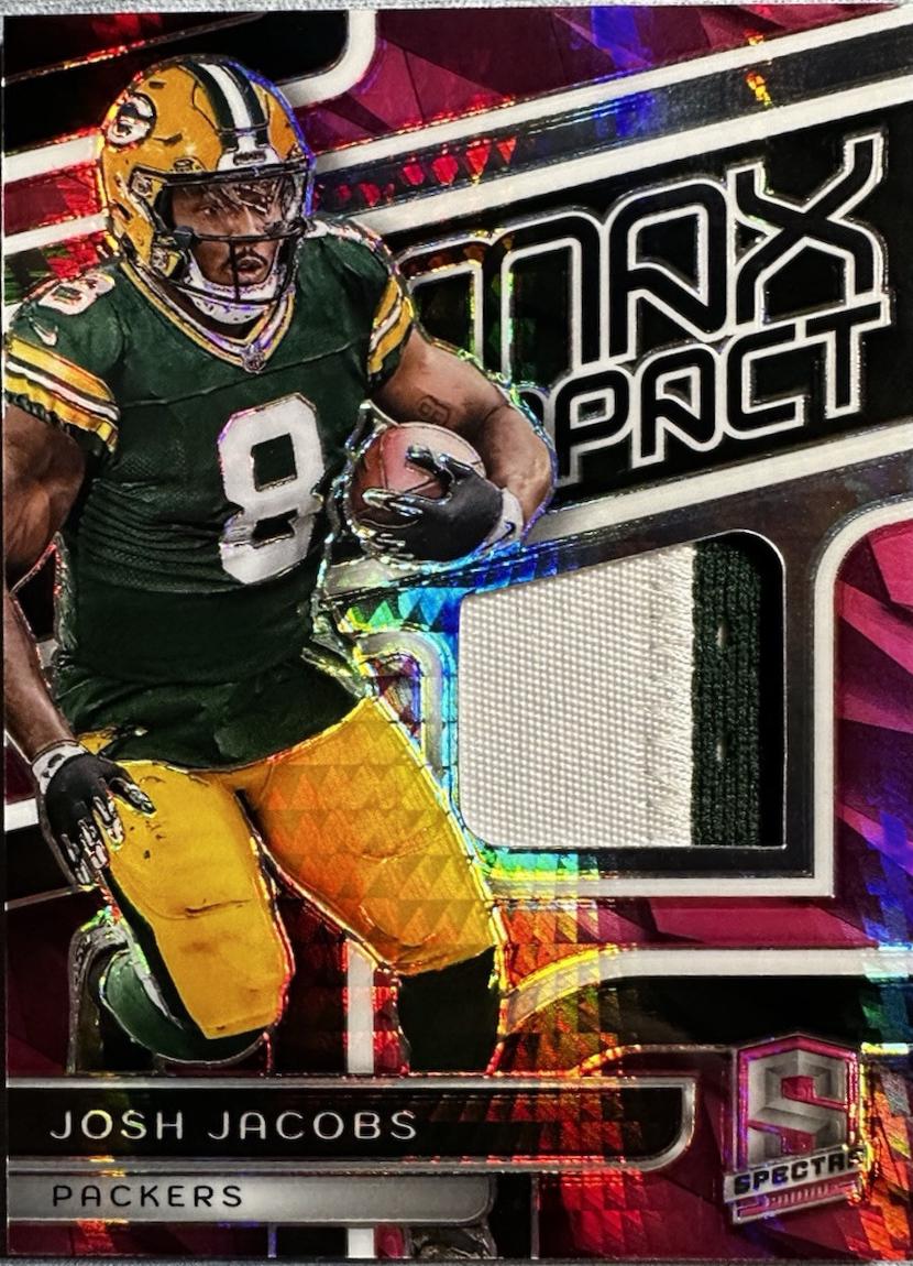 Josh Jacobs [Pink Neon] #MI-JJS Prices | 2024 Panini Spectra Max Impact ...