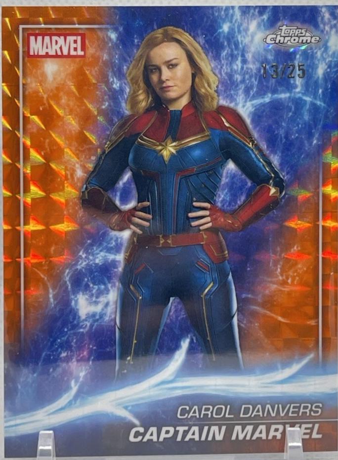 Captain Marvel [Orange Geometric Refractor] #96 Prices | Marvel 2025 ...