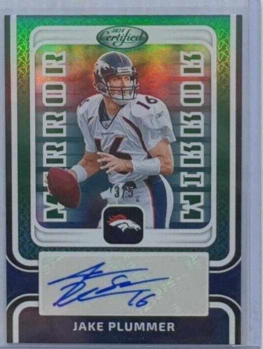 Jake Plummer [Green] #MS-JP Prices | 2024 Panini Certified Mirror ...
